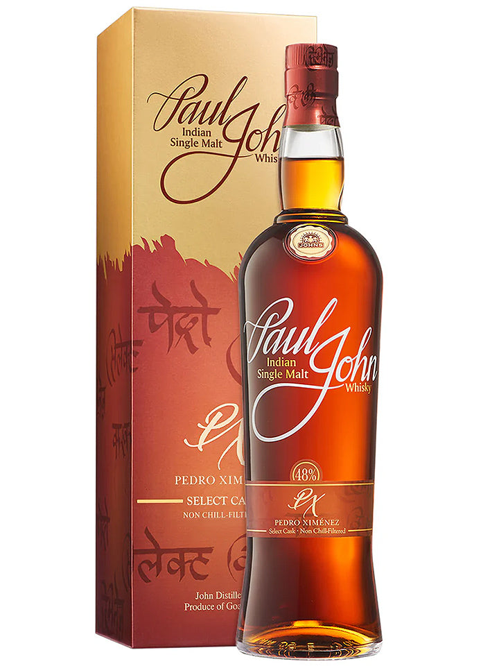 Paul John Select Cask PX Pedro Ximenez Single Malt Indian Whisky 700mL – The Drink Society