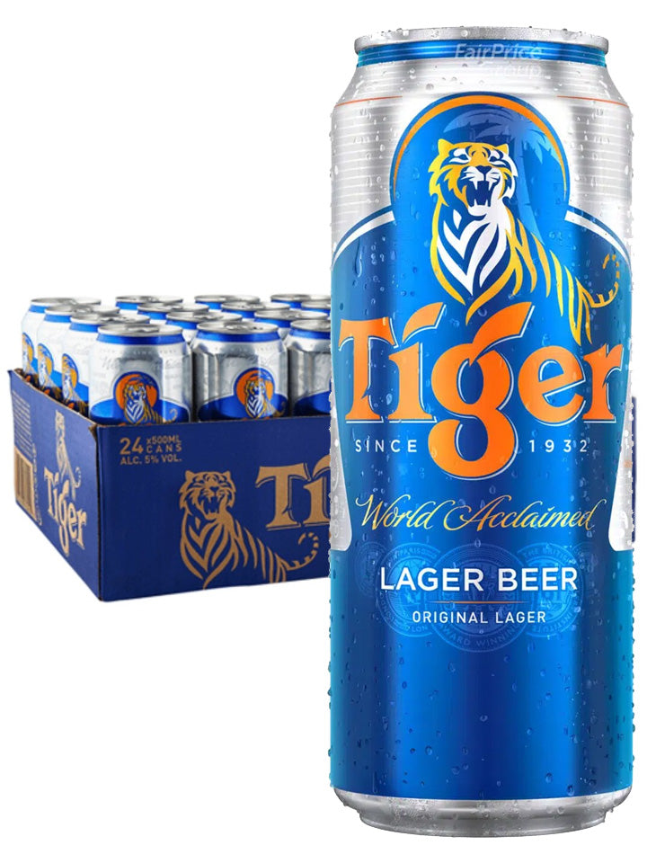 Tiger Lager Imported Beer Case 24 x 500mL Cans – The Drink Society