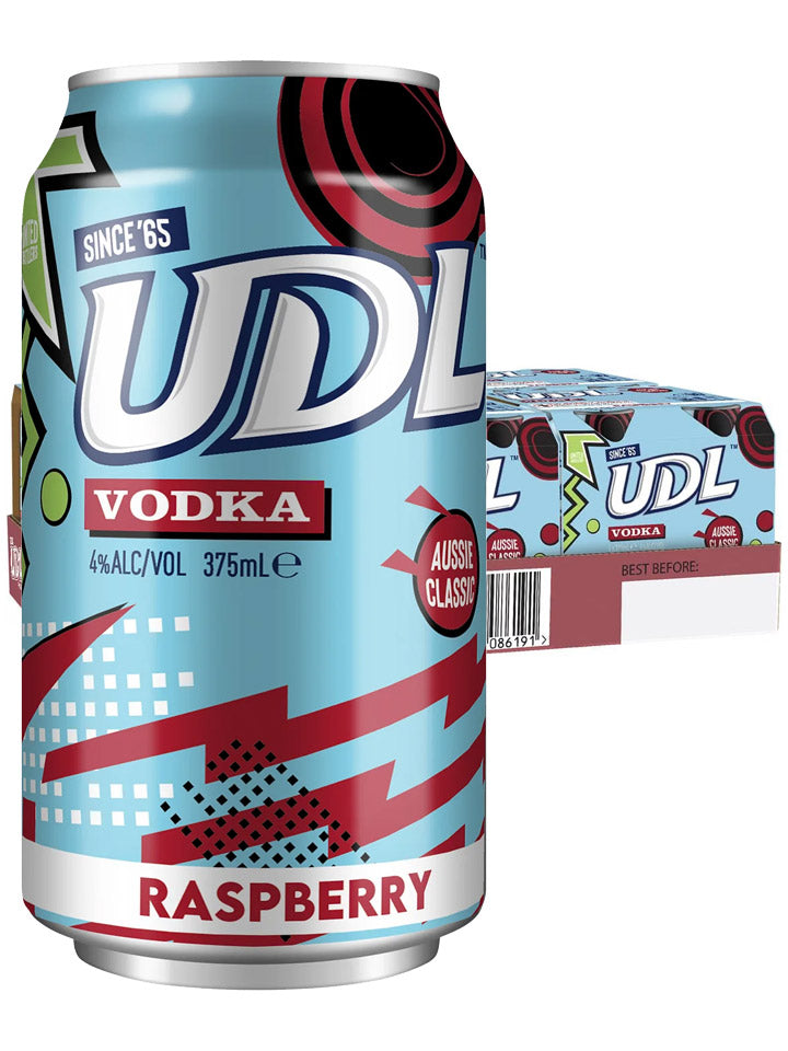 UDL Vodka & Raspberry 6 x 4 Pack 375ml Cans – The Drink Society