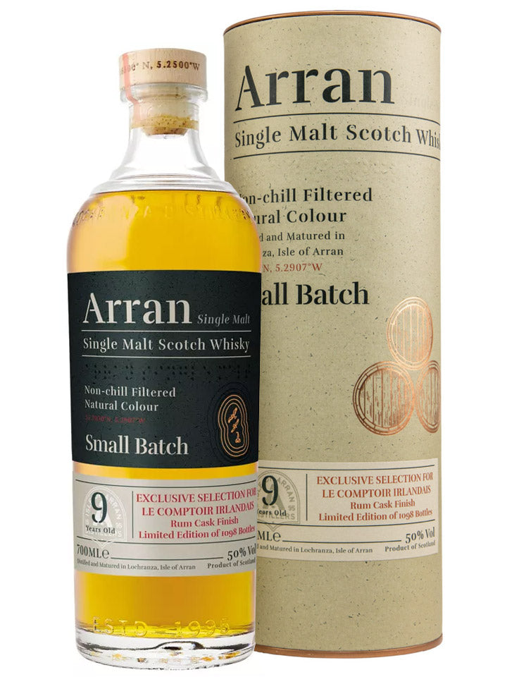 Arran 9 Year Old Small Batch Rum Cask Finish Single Malt Scotch Whisky ...