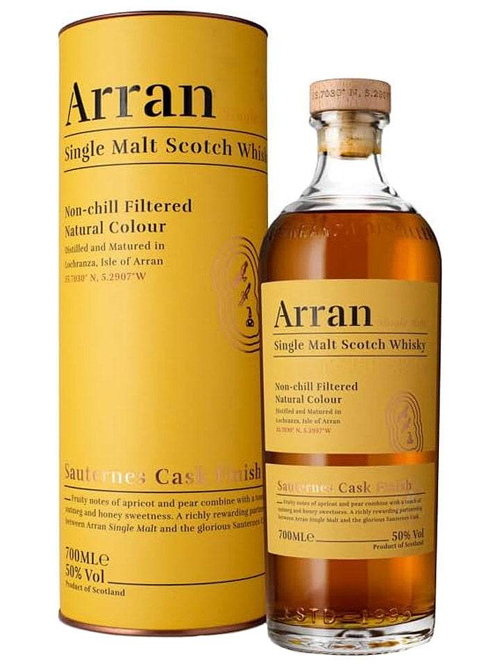Arran Sauternes Wine Cask Finish Single Malt Scotch Whisky 700mL – The Drink Society
