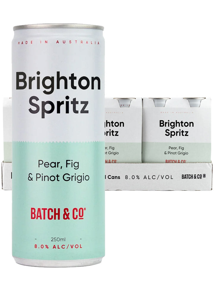 Batch & Co Brighton Spritz 8% Pear Fig & Pinot Grigio 24 x 250mL Cans ...