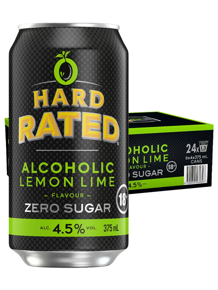 Hard Rated Alcoholic Lemon & Lime Zero Sugar Case 24 x 375mL Cans – The Drink Society
