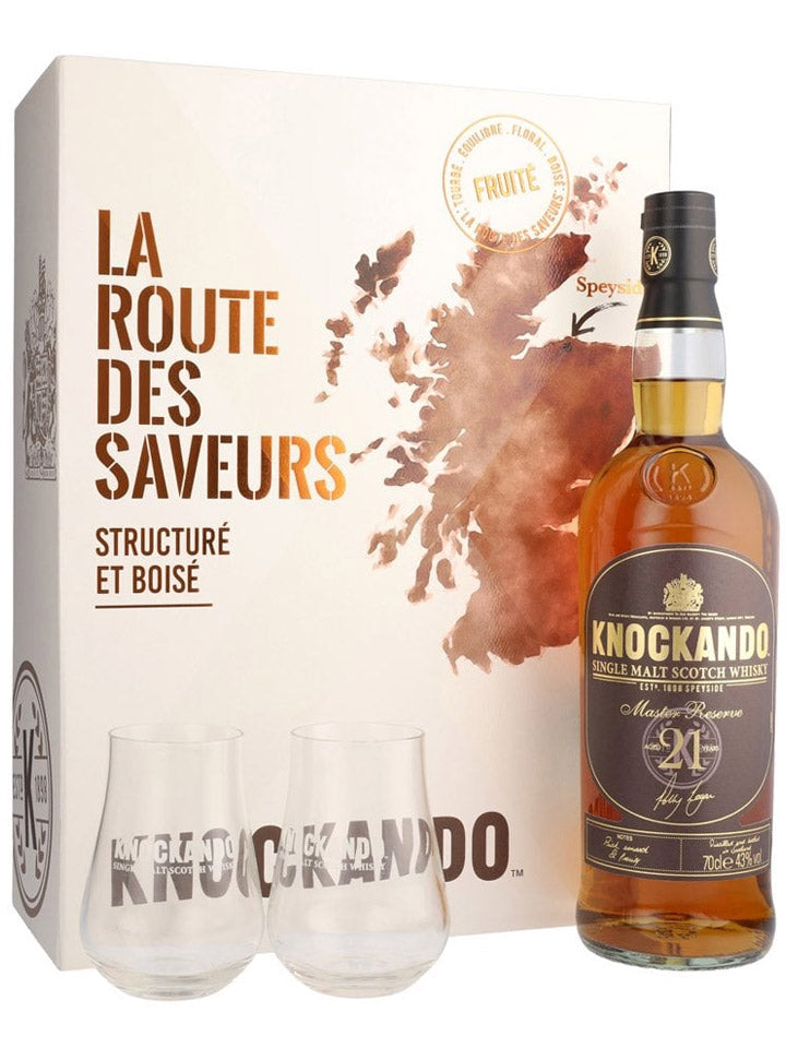 Knockando 21 Year Old Master Reserve + 2 Glasses Gift Pack Single Malt ...