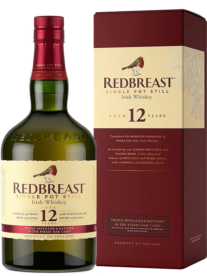 Redbreast 12 Year Old Single Pot Still Irish Whiskey 700mL – The Drink ...