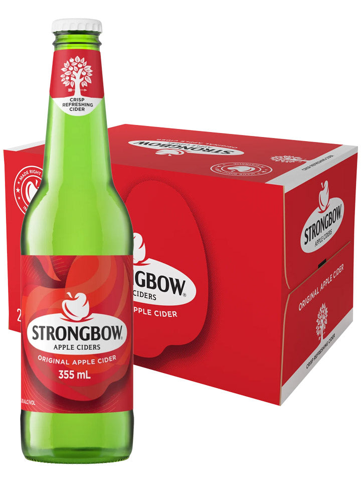 Strongbow Original Apple Cider Case 24 x 355mL Bottles – The Drink Society