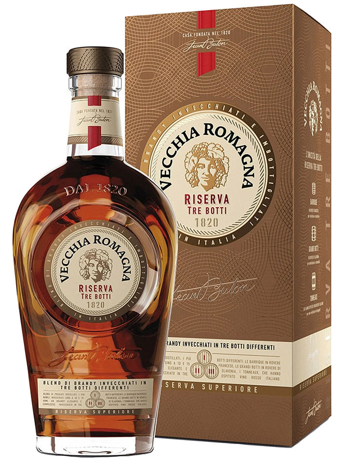 Vecchia Romagna Riserva Tre Botti Italian Brandy 700mL – The Drink Society