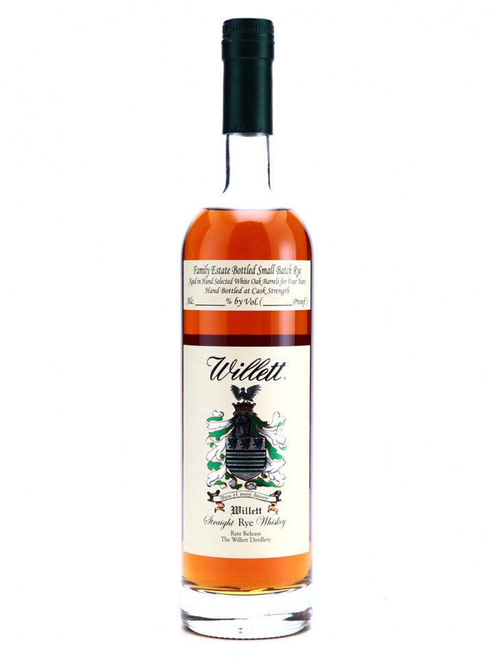Willett Family Estate 4 Year Old Small Batch Straight Rye Whiskey 750m ...