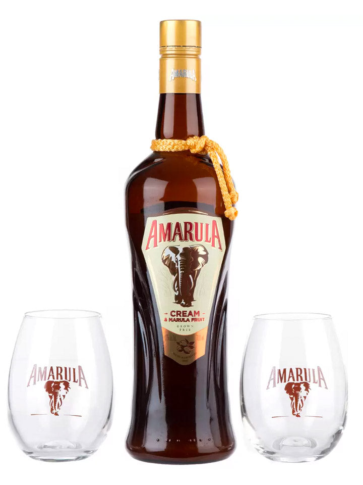 Amarula South African Cream Liqueur + 2 Glasses Gift Pack 700mL – The ...