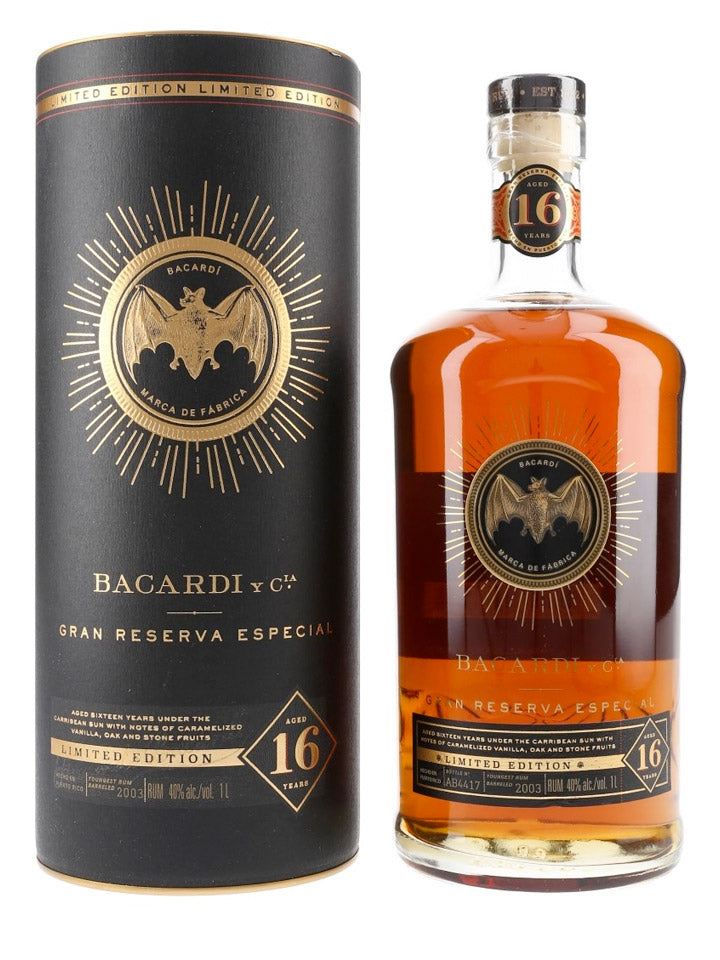 Bacardi 16 Year Old Gran Reserva Especial Limited Edition Rum 1L – The ...