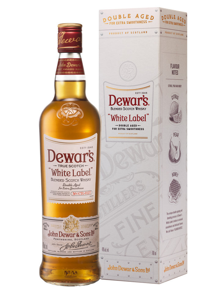 Dewar's White Label Double Aged With Gift Box Blended Scotch Whisky 1L ...