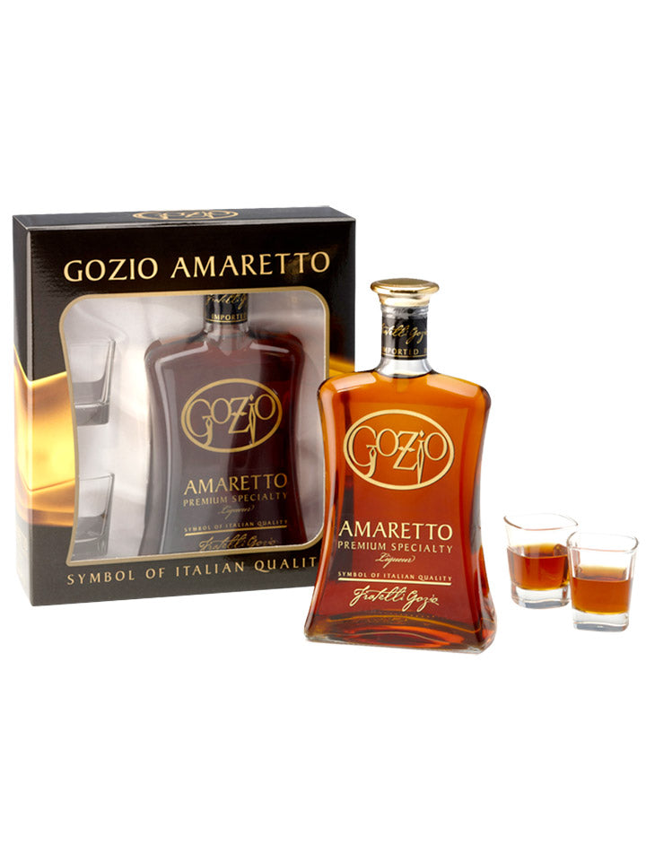 Gozio Amaretto Liqueur + 2 Glasses Gift Pack 700mL – The Drink Society