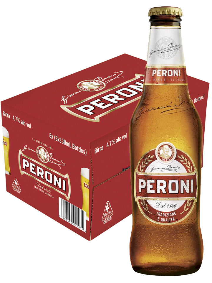 Peroni Red Lager Imported Case 8 x 3 Pack 330mL Bottles – The Drink Society